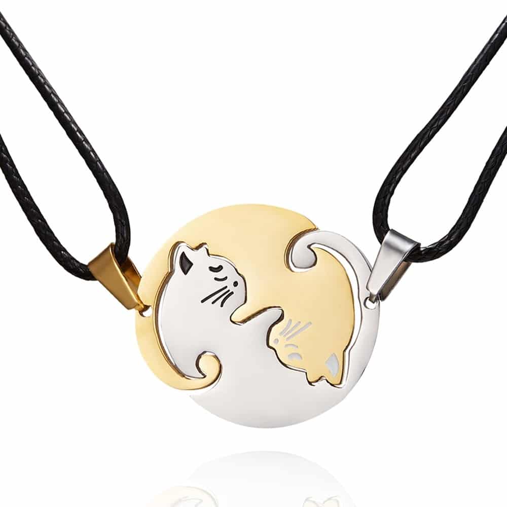 Cute Cats Couple Necklaces